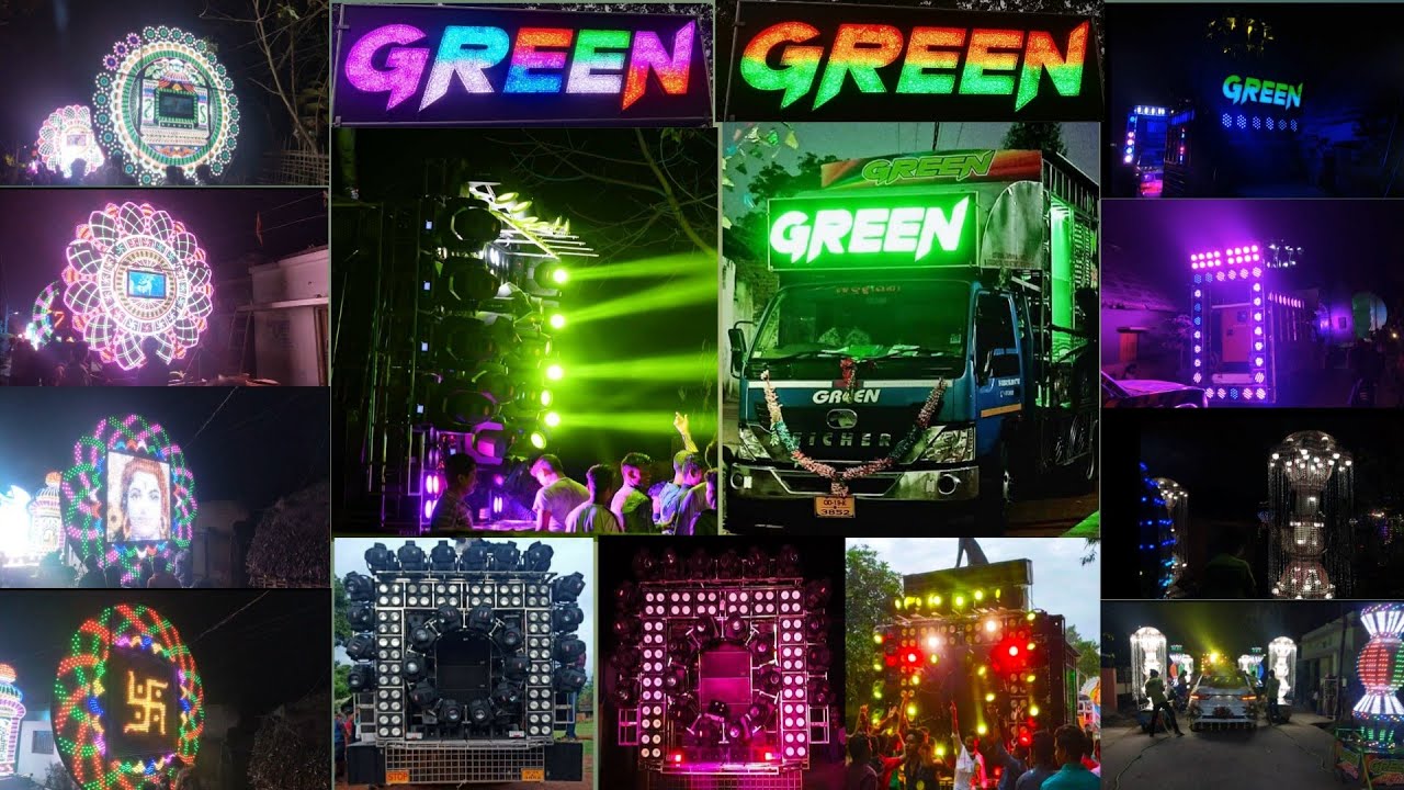 DJ GREEN MUSIC AND LIGHT NEW 2020 ALL IN ONE SETUP BEAUTIFUL ROAD SHOW ...