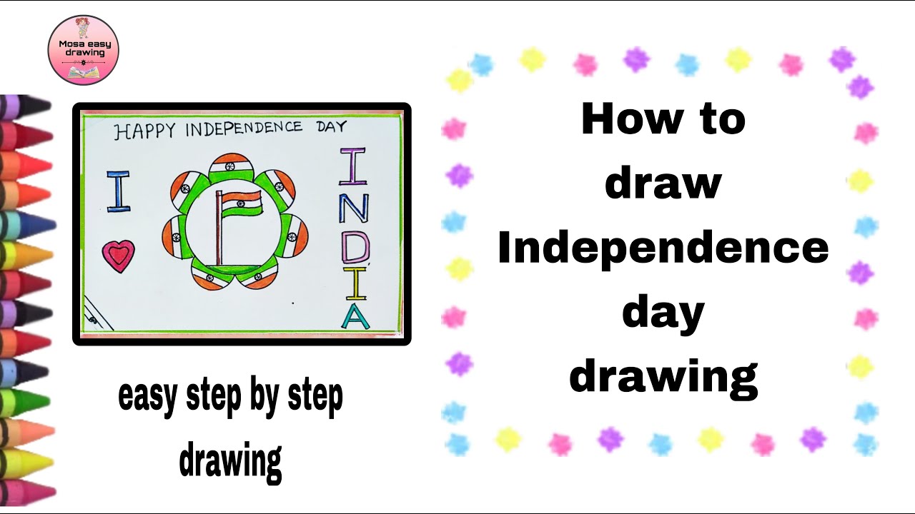 How to draw Independence day drawing | independence day poster | August ...