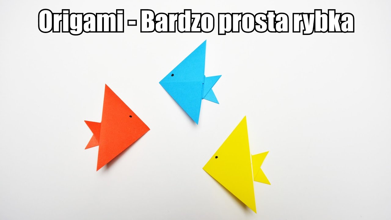 Origami - Bardzo prosta rybka - YouTube