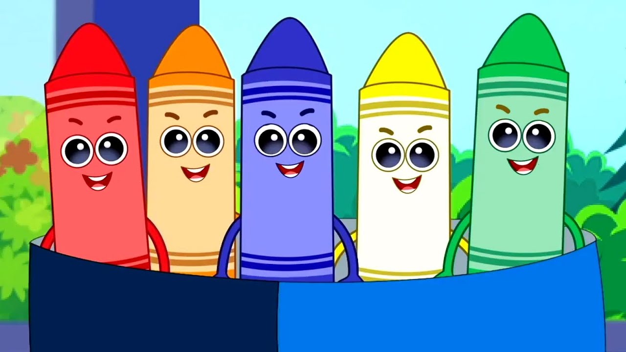Five Little Crayons Nursery Rhyme And Kids Song by Mr Alphabet - YouTube