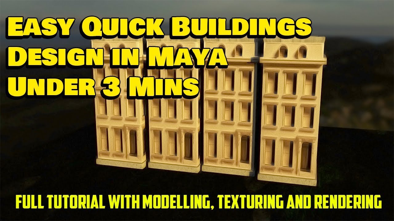 How to create Easy 3D Buildings In Maya Quickest way Under 3 Mins - YouTube
