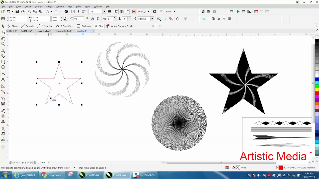 Corel Draw Tips And Tricks Artistic Media Tool More Info Youtube