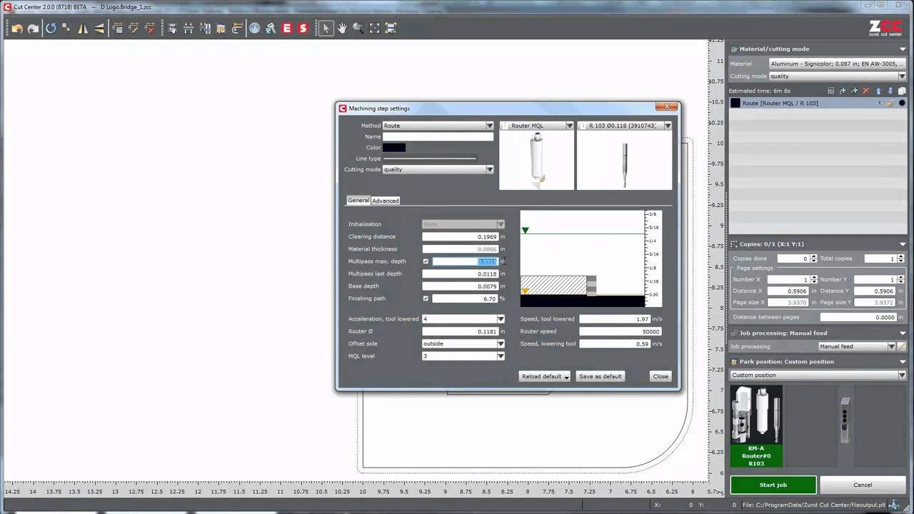 Zund - ZCC 2.0 Routing feature Multipass - YouTube