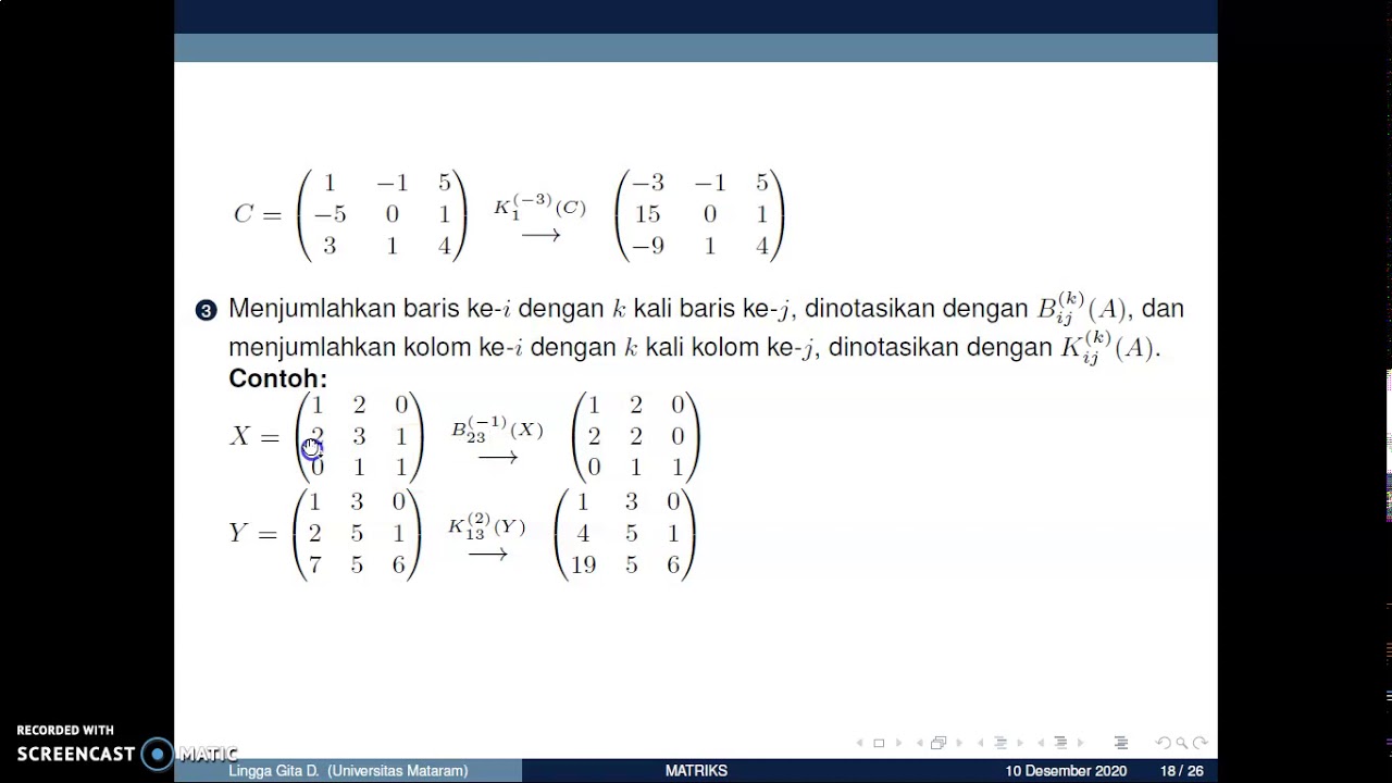 Matriks part 3 - YouTube