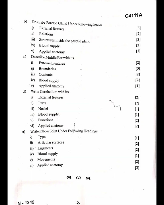 1st BHMS (CBDC-2022) Anatomy question paper - YouTube