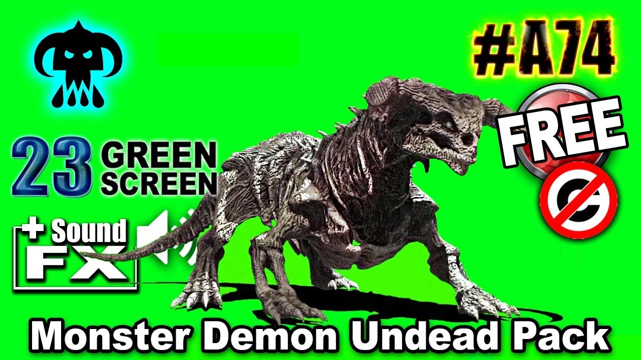 Monster Demon Undead Green Screen 3D - YouTube