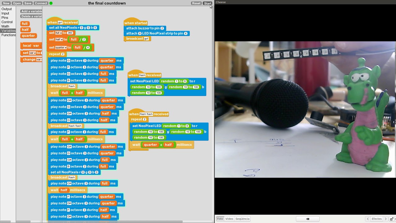 The final countdown (MicroBlocks + micro:bit) - YouTube