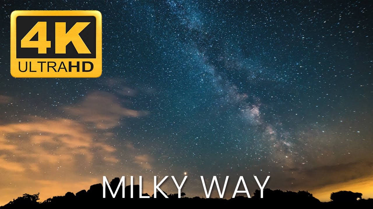 4K Milky Way and Starscapes(4K) Soothing Night Sky + Relaxing Music for ...