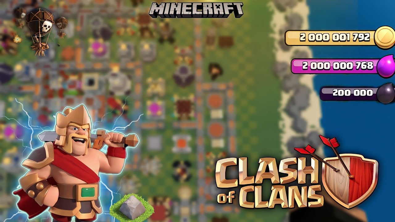 Clash Of Clans Map In Minecraft - YouTube
