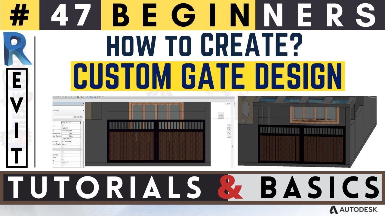#47 Beginners / Creating Gate Design / Main Gate / Revit Tutorials ...