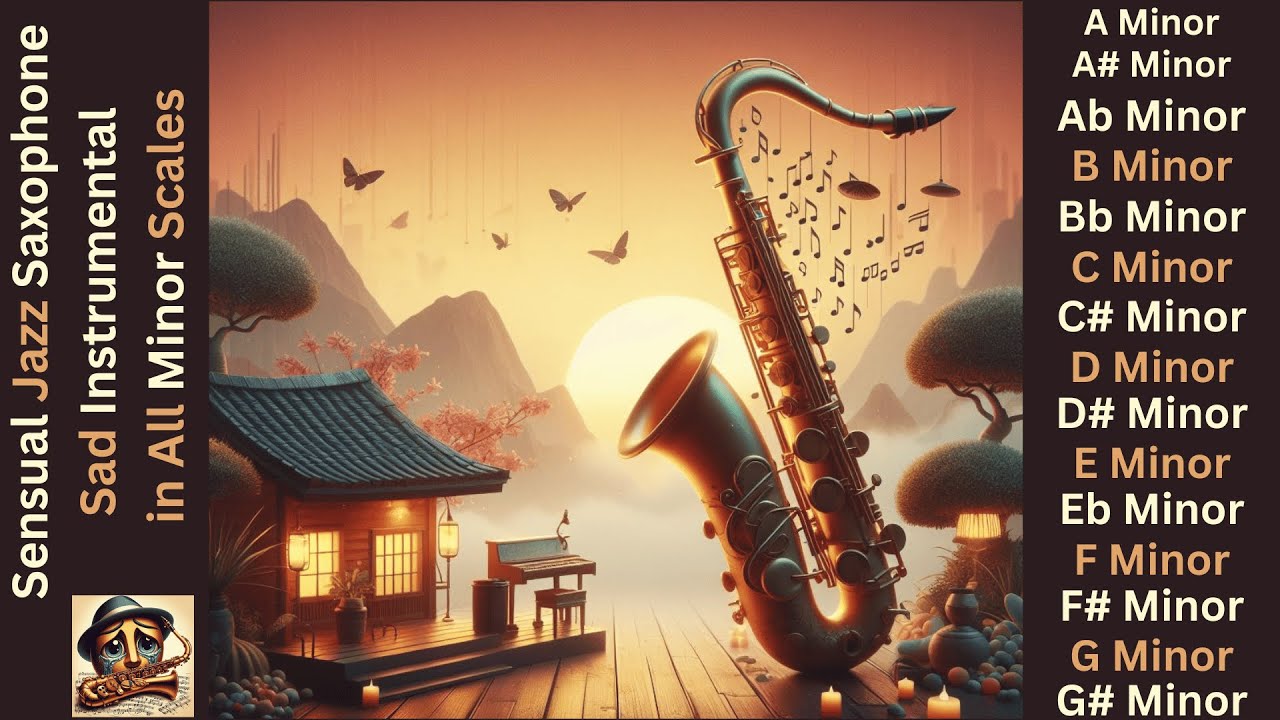 Sensual Jazz Saxophone Sad Instrumental in All Minor Scales - YouTube