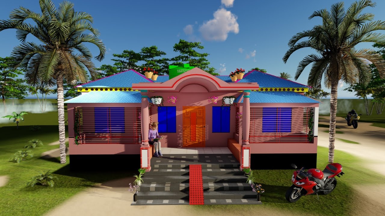 ৪ বেডরুমের টিনশেড বাড়ির ডিজাইন ও খরচ ২০২৩। 4 bedroom tinsed barir ...