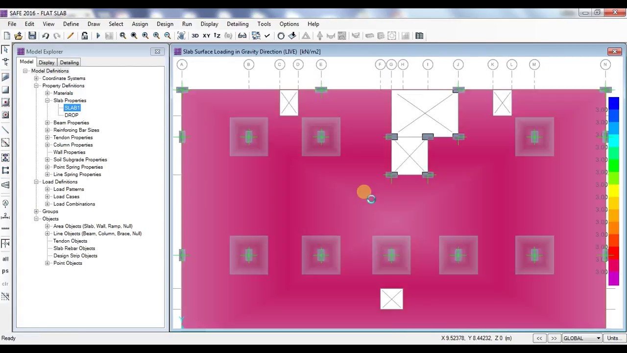 PROFESSIONALLY FLAT SLAB DESIGN IN SAFE PART 2/4 - YouTube