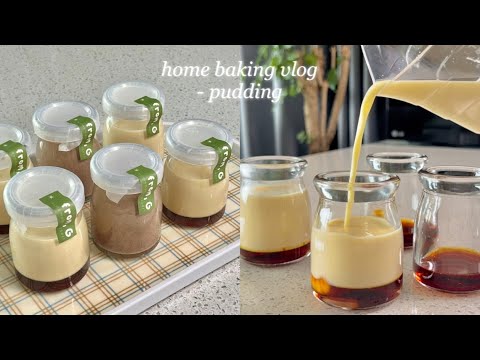 사르르 녹는 커스터드푸딩 만들기🍮 | 우유푸딩 | custard pudding | home baking vlog - YouTube