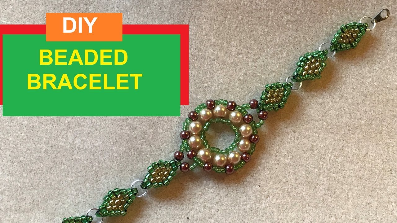 Beaded Bracelet Tutorial Part I - YouTube