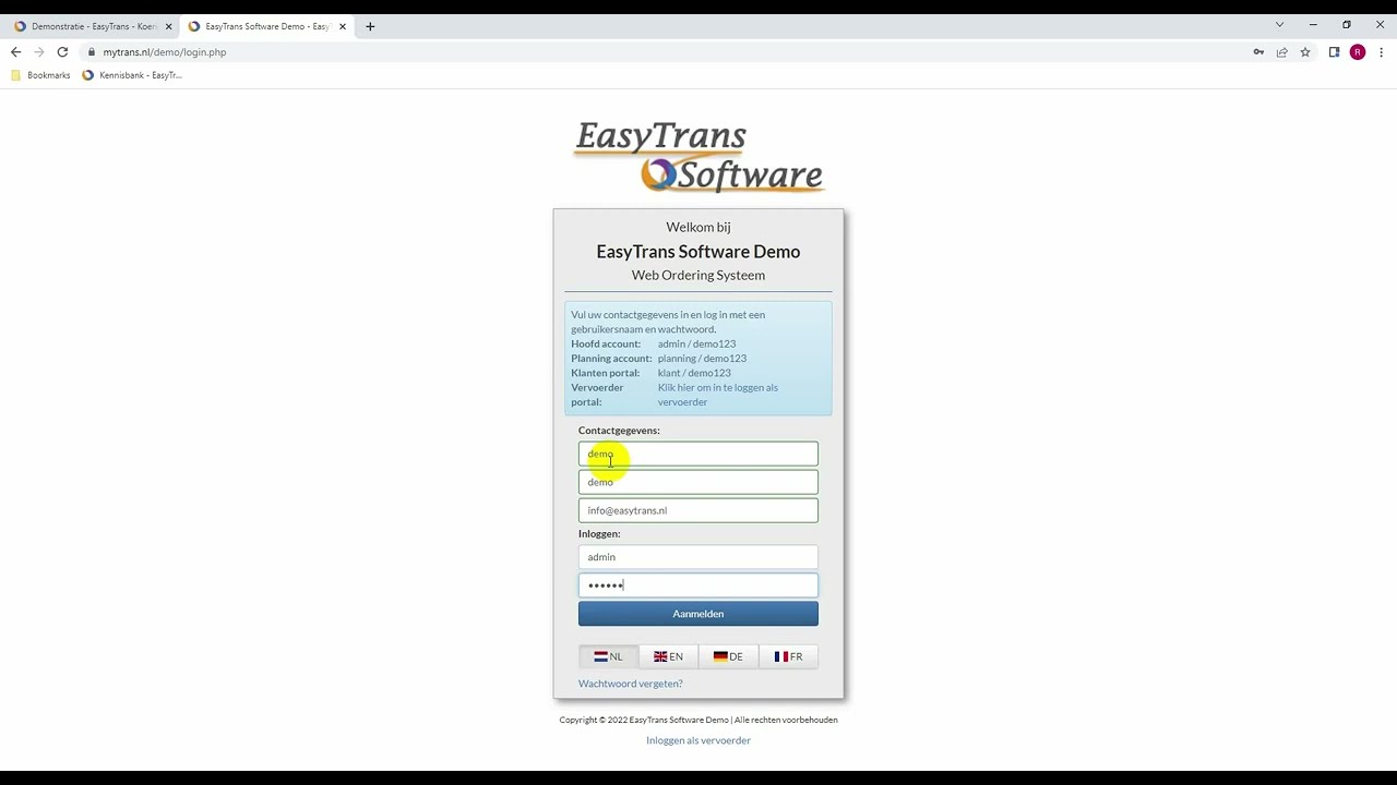 Demonstratie EasyTrans Software - YouTube