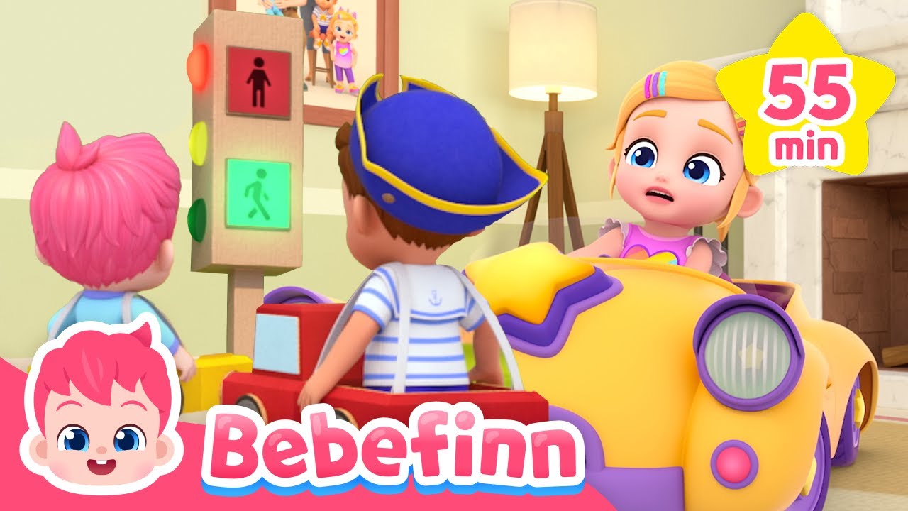 Vroom! Baby Car and More Songs Compilation 🚌 Bebefinn Family Nursery ...