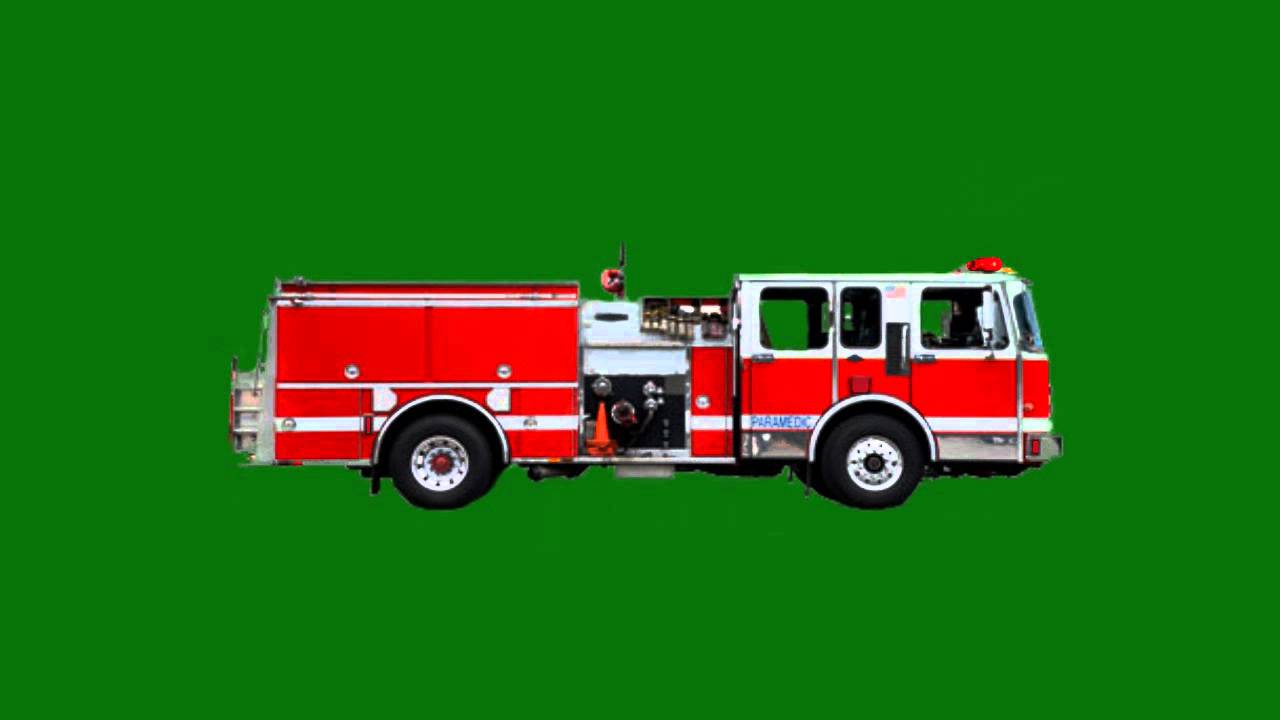 Fire Engine on Green Screen - YouTube