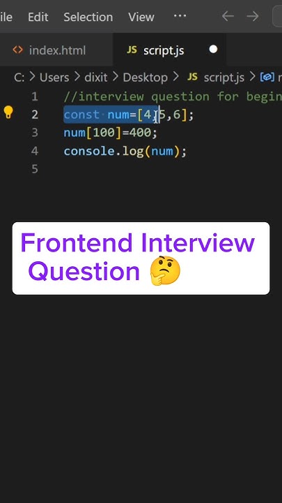 #20 Frontend Interview Question For Freshers #coding #frontend - YouTube