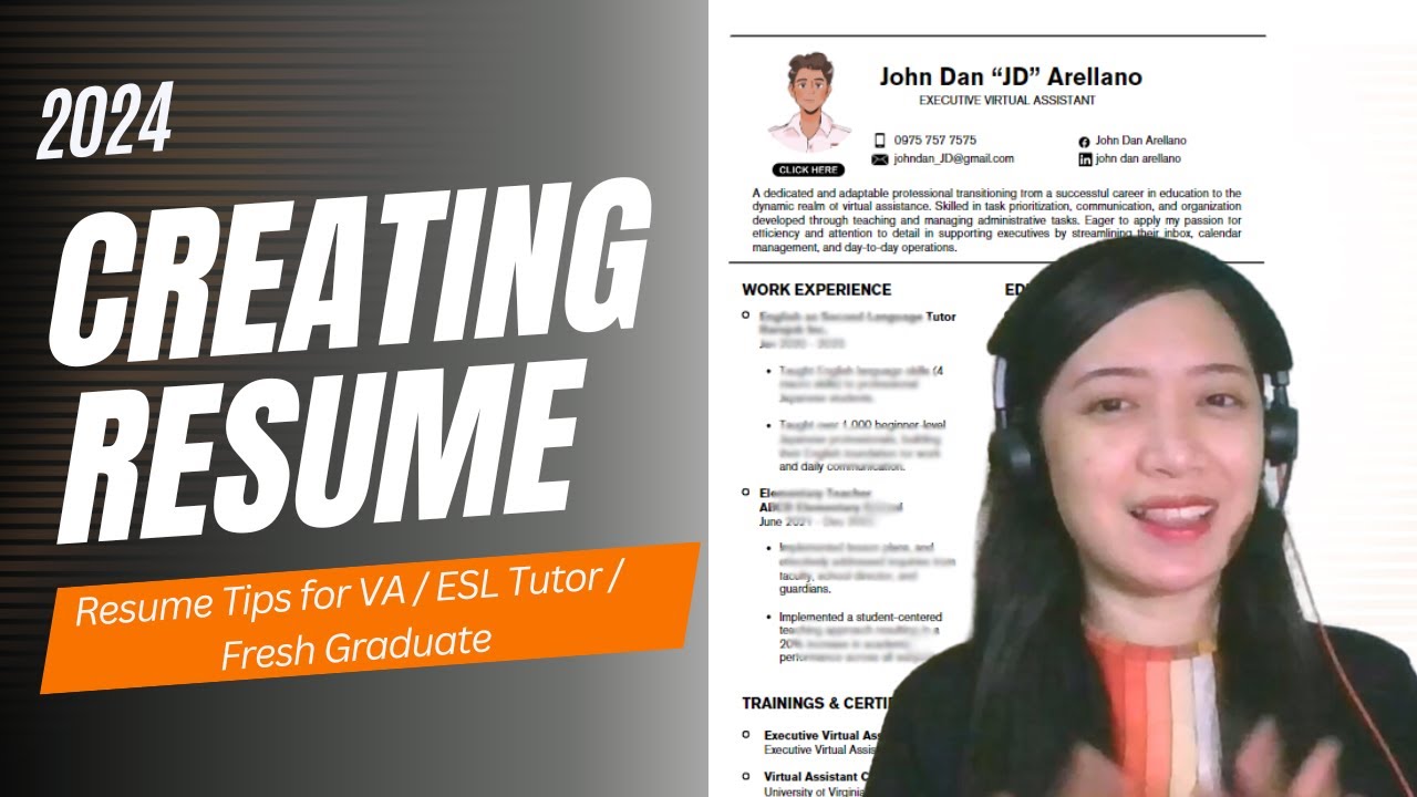HOW TO CREATE A RESUME? (Simple Guide for VA w/ NO EXPERIENCE) - YouTube