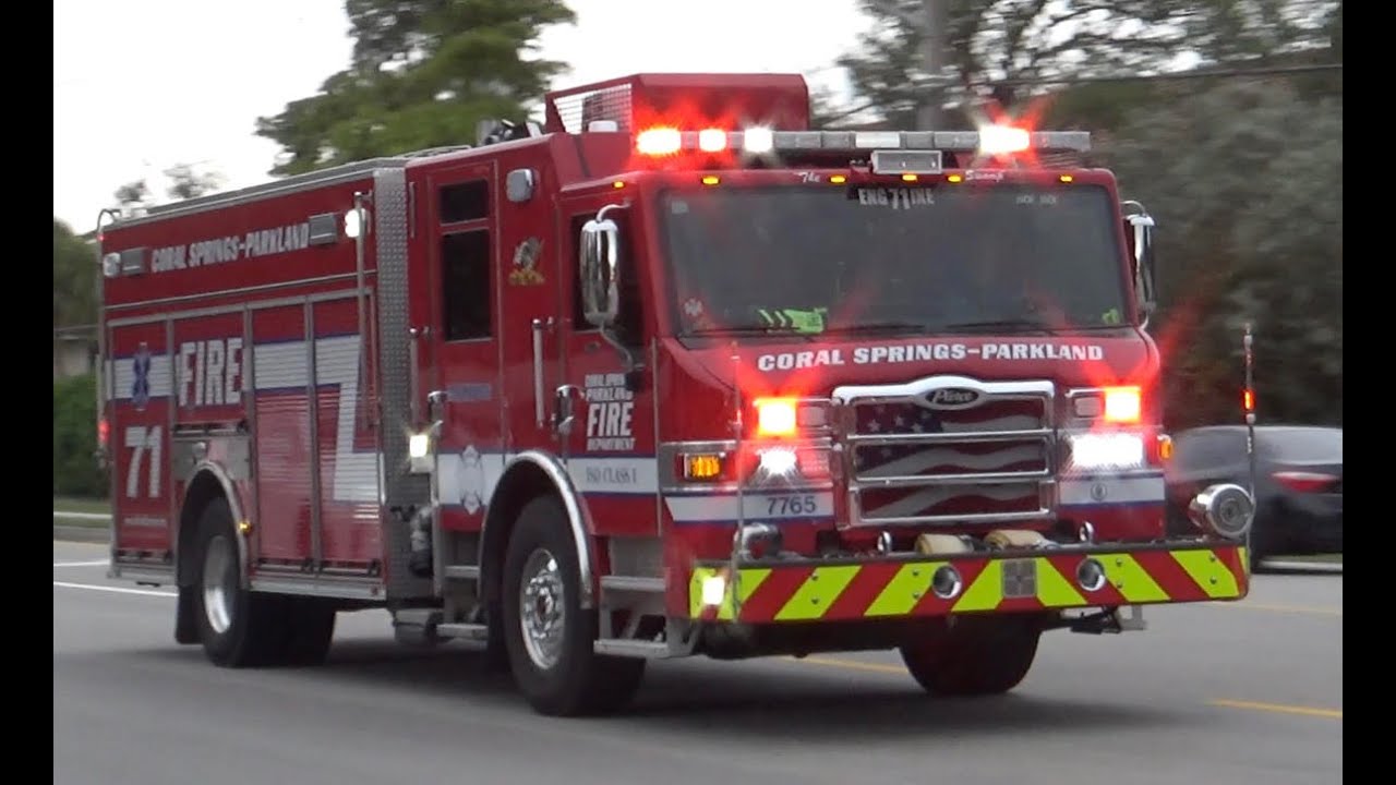 Coral Springs - Parkland Fire Department Rescue 80 and Engine 71 ...