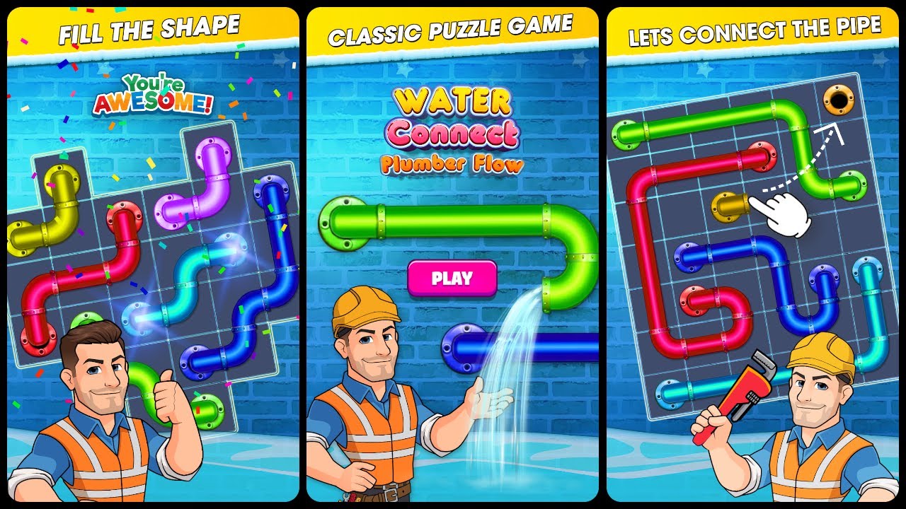Water Connect Plumber Flow Gameplay Android Mobile - YouTube
