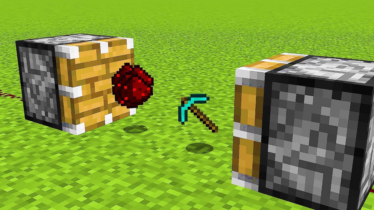 diamond pickaxe + redstone ore= ??? - YouTube