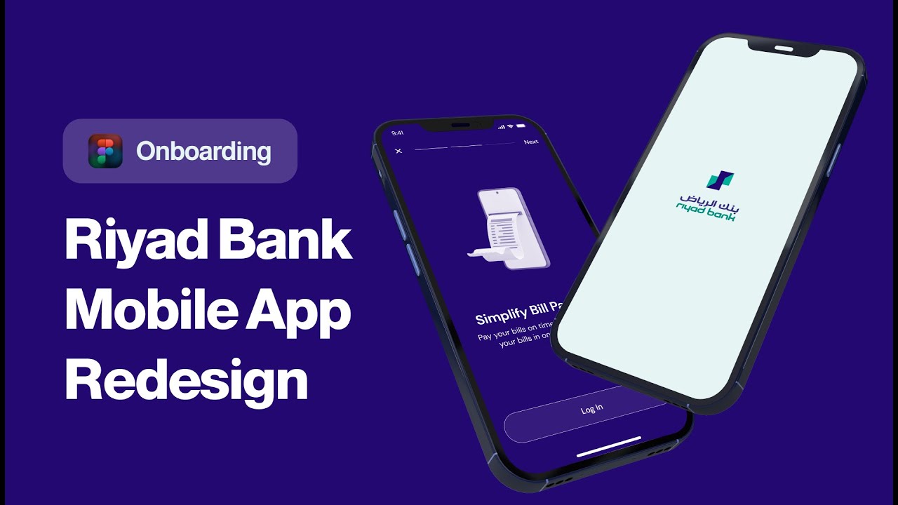 Bank Mobile App UI Design in Figma: Riyad Bank - Onboardings Screen ...