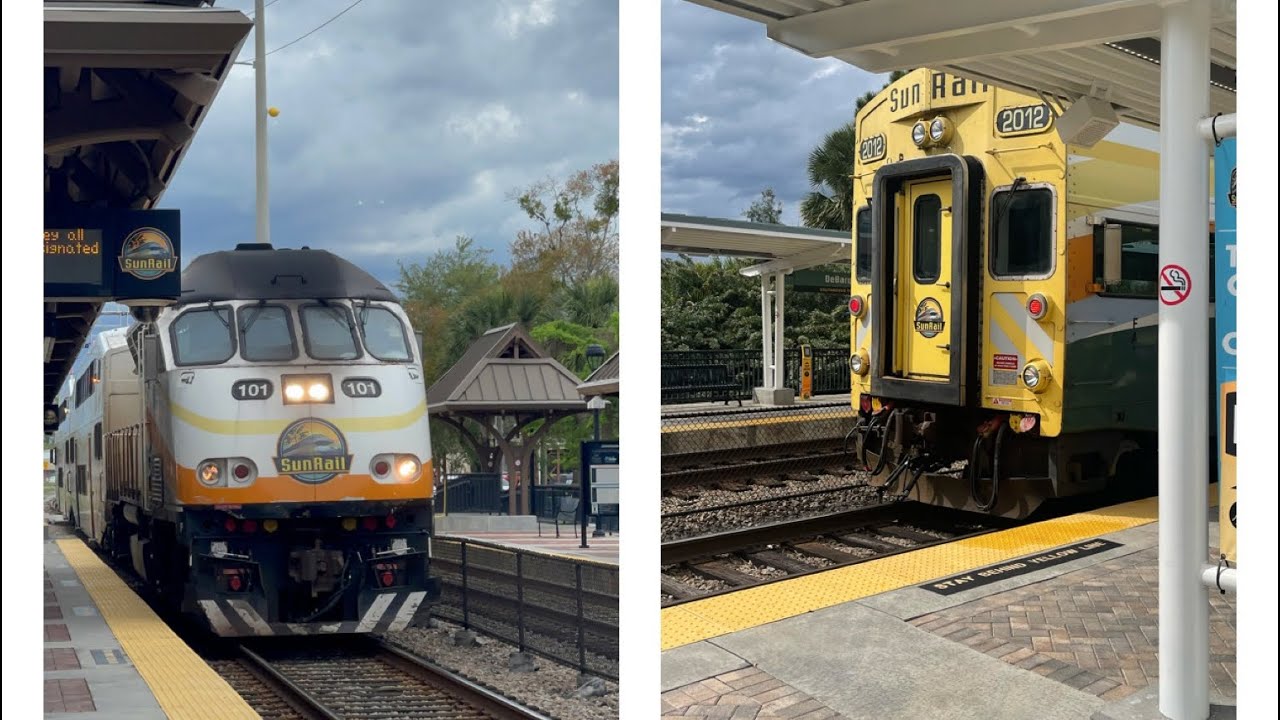 Central Florida SunRail Commuter Train Trip | DeBary, FL - Longwood, FL ...