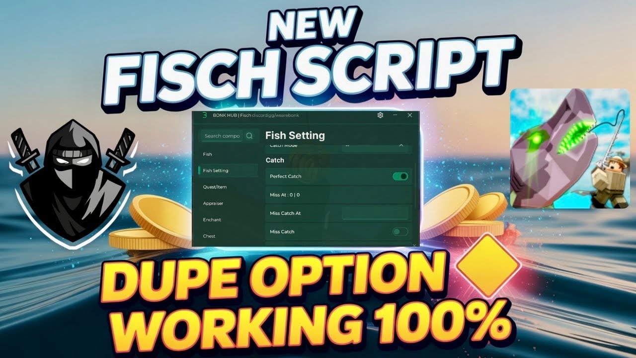 NEW Fisch Script UPDATE (Roblox ) | Auto Catch + Perfect Catch + Dupe ...