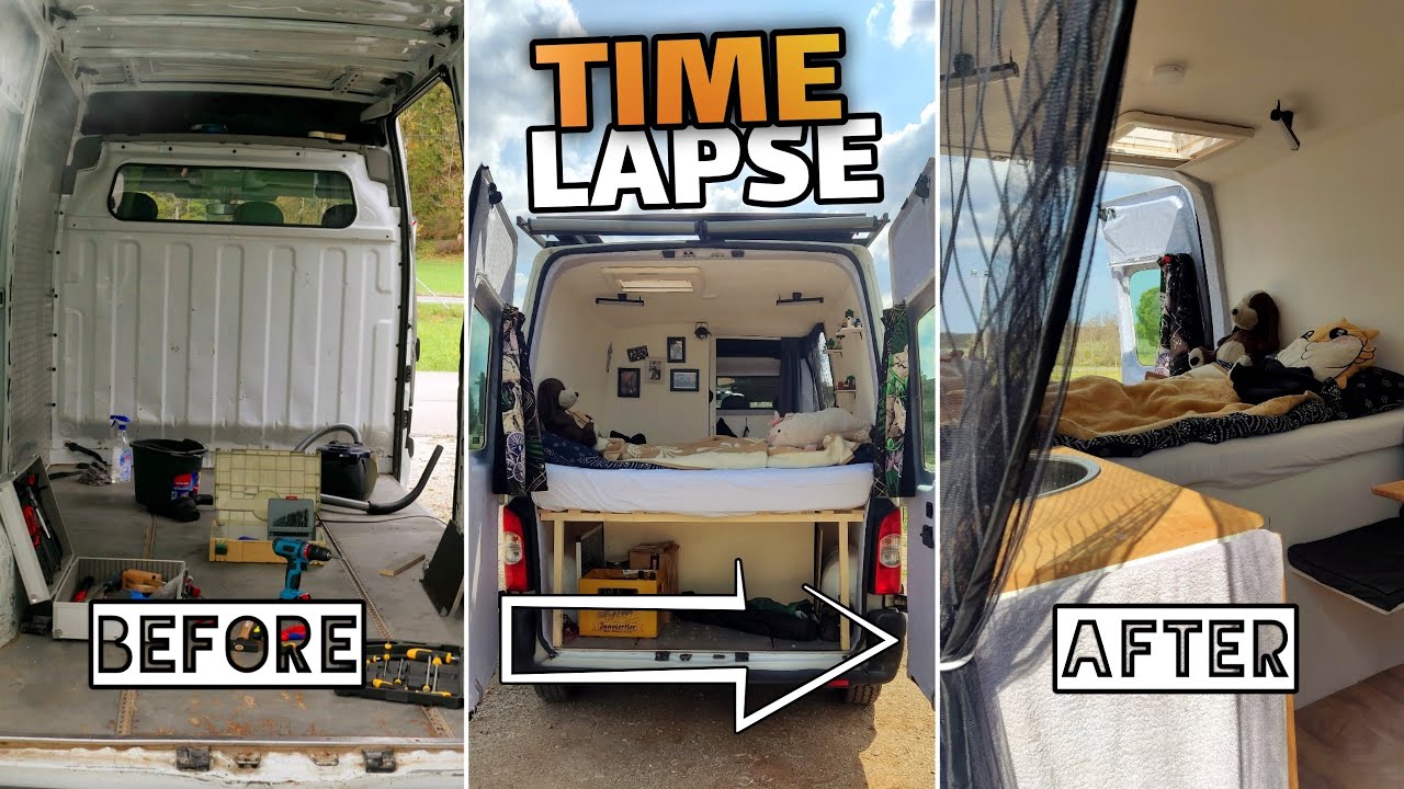 FULL VAN BUILD TIME LAPSE | Conversion🌲VanLife im Renault Master Camper ...