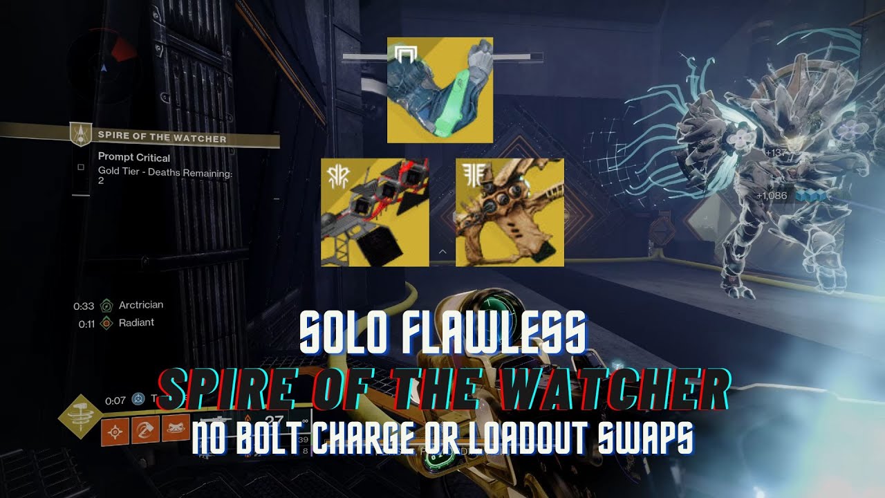Solo Flawless 'New' Spire of The Watcher | Solar Titan | No Bolt Charge ...