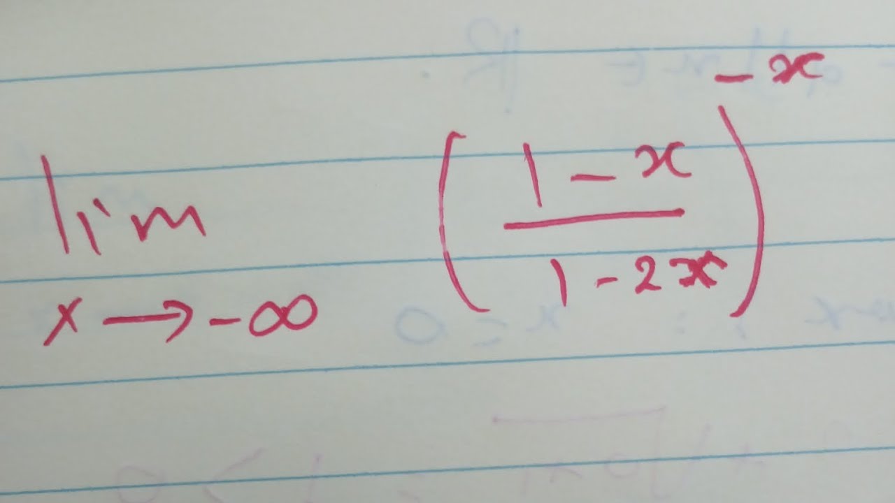((1-x)/(1-2x))^-x the limit as x goes to minus infinity. Good to try ...
