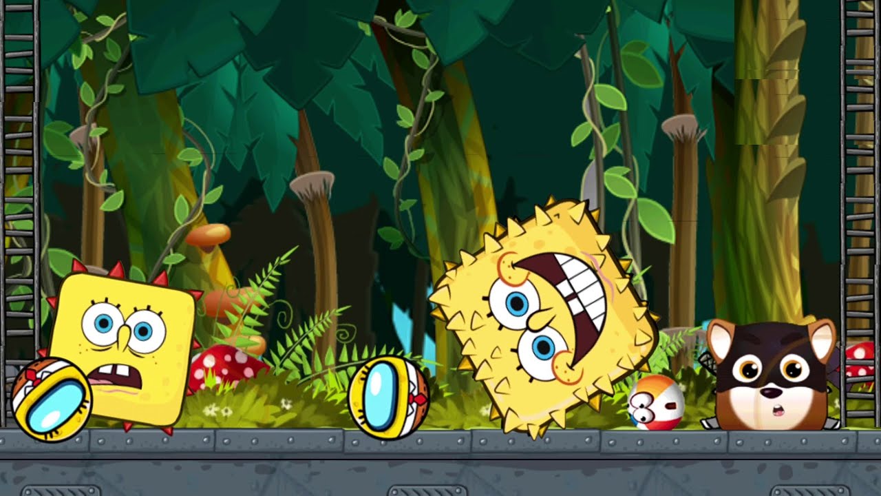 RED BALL4 BOUNCE BALL & SUPER TOM BALL 4 'FUSION BATTLE' with SPONGEBOB ...