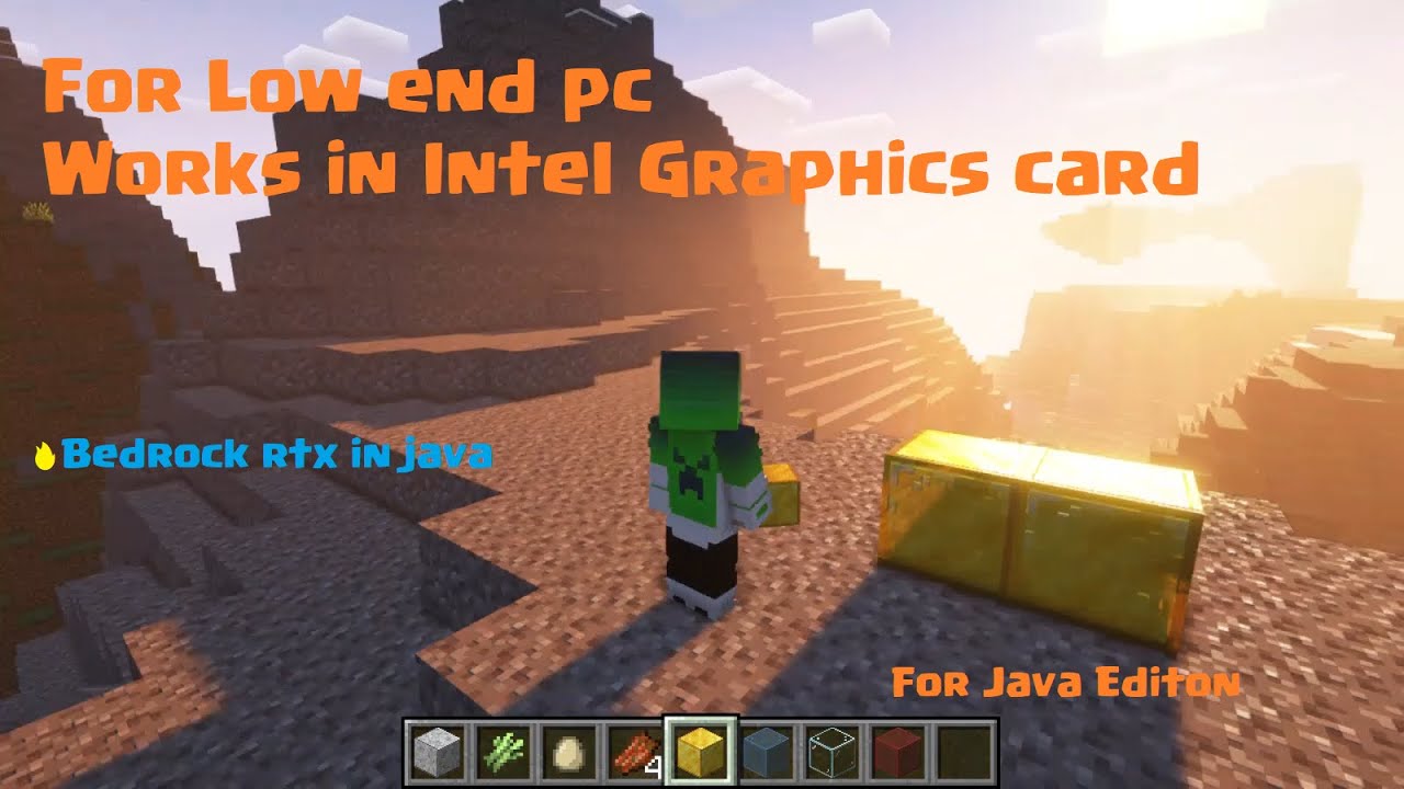 How to run minecraft bedrock RTX in java edition|Works in intel gpu ...