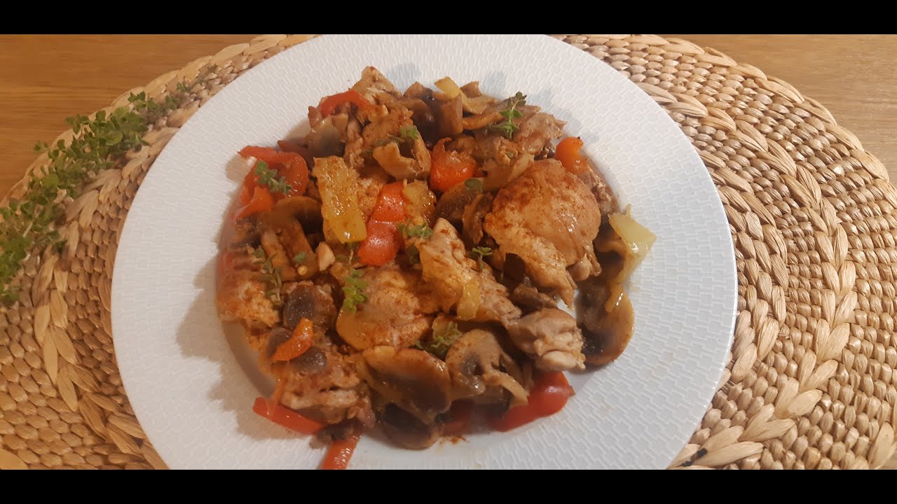 Fried chicken legs fillet with mushrooms - YouTube