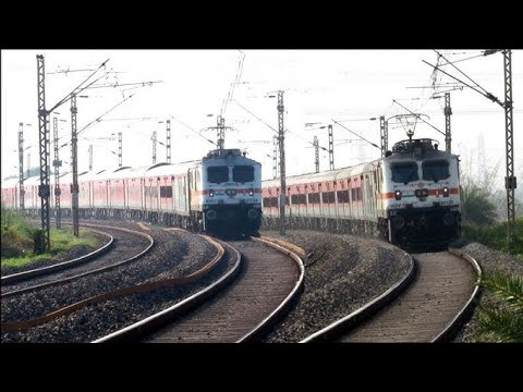 Sharp Curve And 130 Speed Train Vedio|Fast train in Pune Daund Double ...