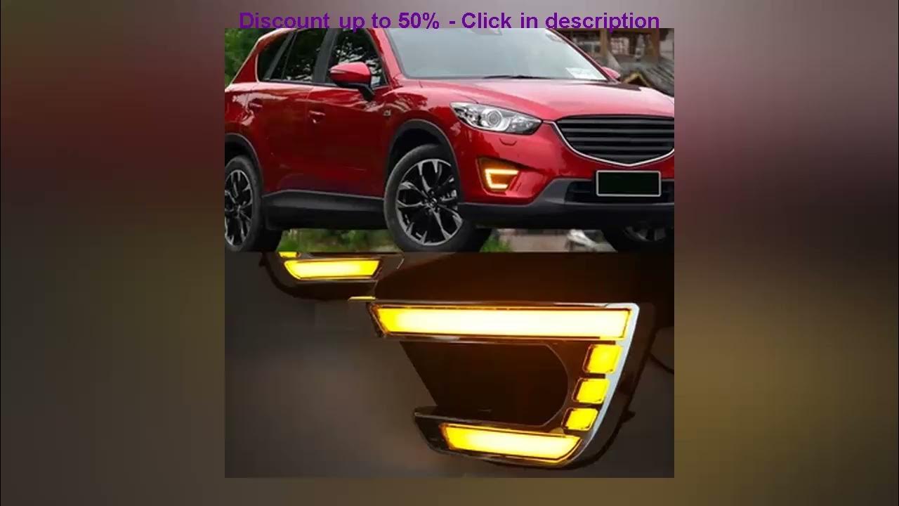 1Pair Auto DRL For Mazda cx-5 cx5 2012 2013 2014 2015 2016 led daytime running light with yello ...