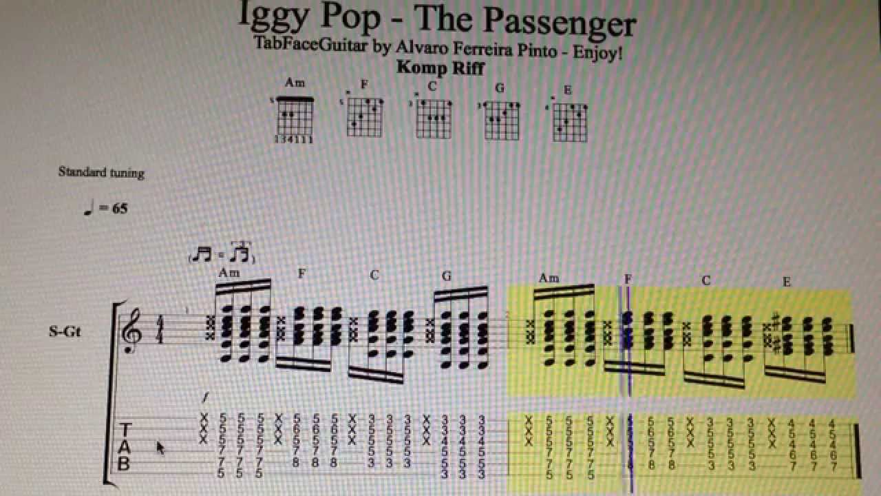 Iggy Pop The Passenger Komp Riff Enjoy! - YouTube