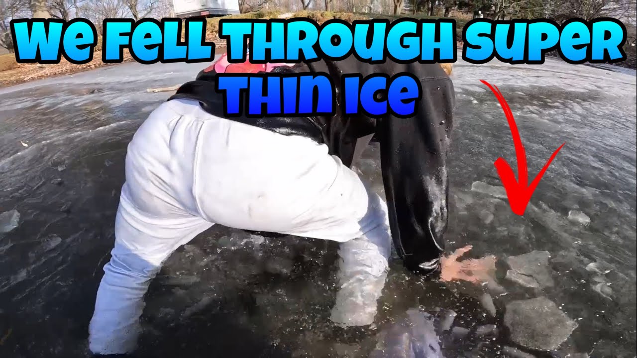 We fell through super thin ice!! - YouTube