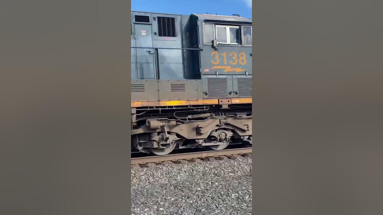 CSX 3138 ES44AH Leads CSX I104 At Bayview Road Blasdell NY 3/6/24 - YouTube