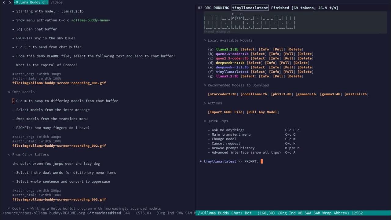 Ollama Buddy - Swap Models #emacs #ollama - YouTube