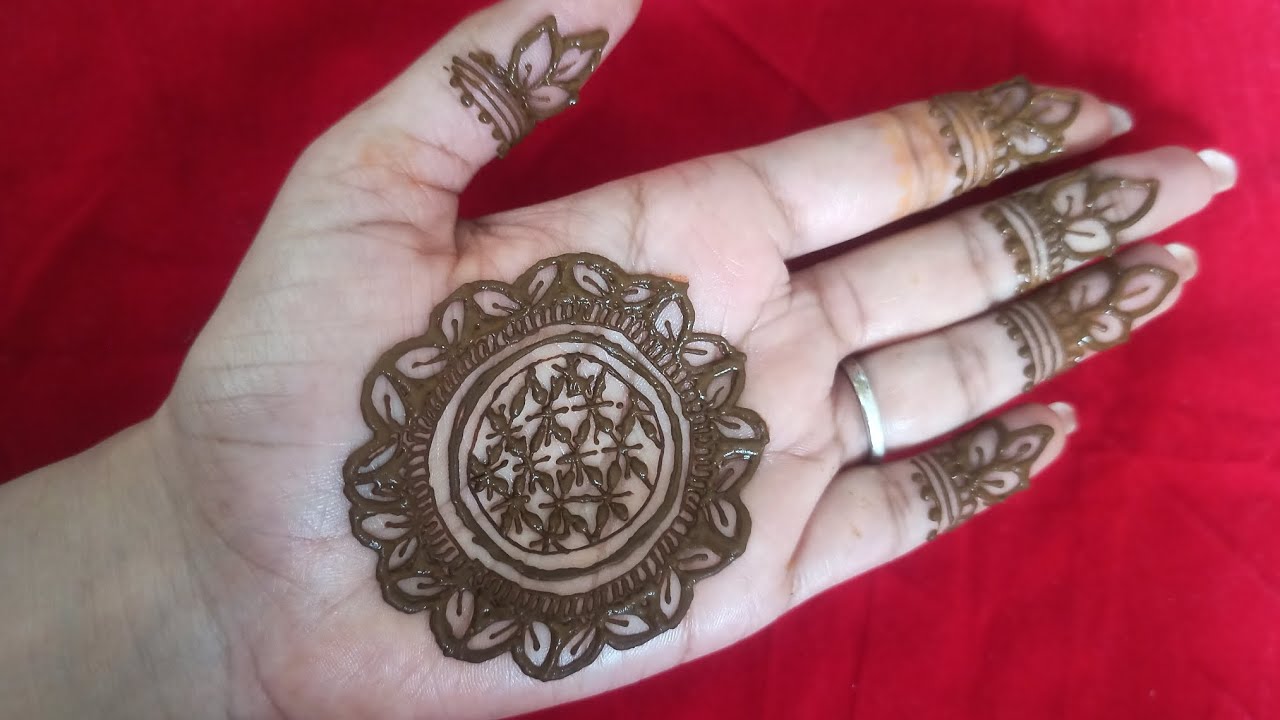 easy mandala mehndi design | rakshabandhan mehndi design | simple ...