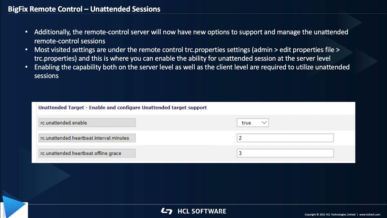 BigFix - Remote Control - Unattended Sessions - YouTube