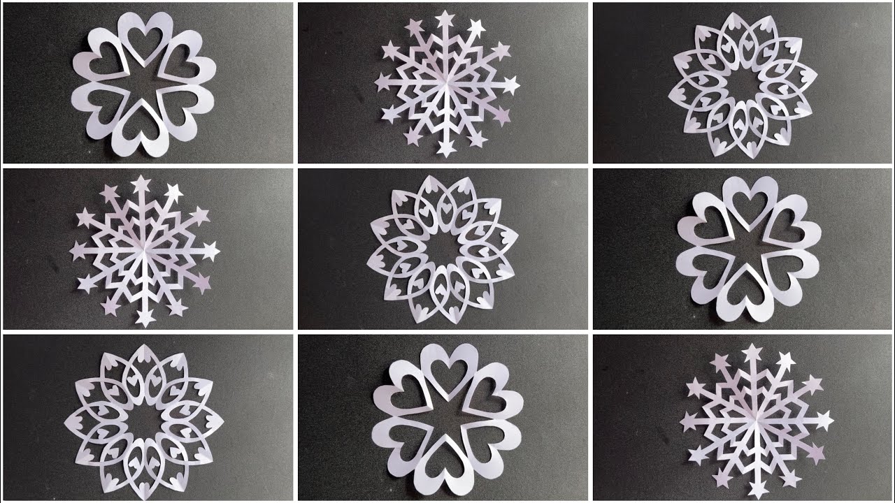 6 DIY Christmas decoration Ideas / Paper Snowflake / Easy 3D snowflake ...