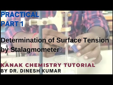 Practical Part 1 | Determination of Surface Tension by Stalagmometer ...