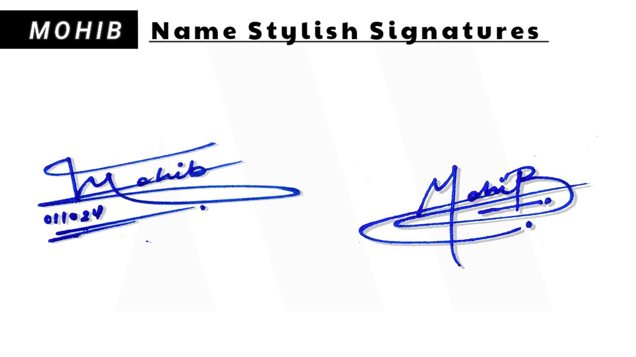 Mohib name signature style | Letter M signature style | M stylish ...