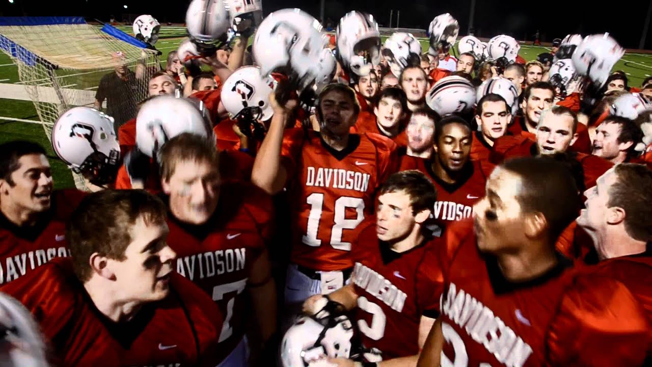 Davidson Football Sings Fight Song - YouTube