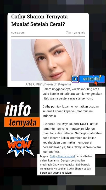 Apa iya Cathy Sharon mualaf? #shorts - YouTube