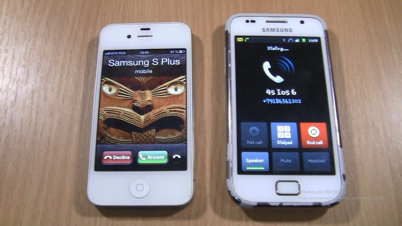 Incoming call & Outgoing call at the Same Time Iphone 4s ios 6+Samsung ...